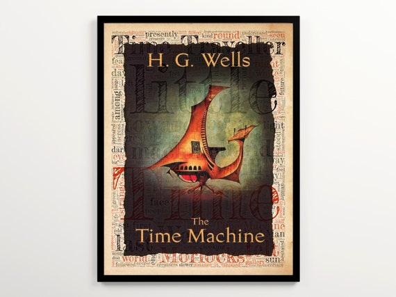 H G Wells' the Time Machine Book Cover on a Vintage Word - Etsy
