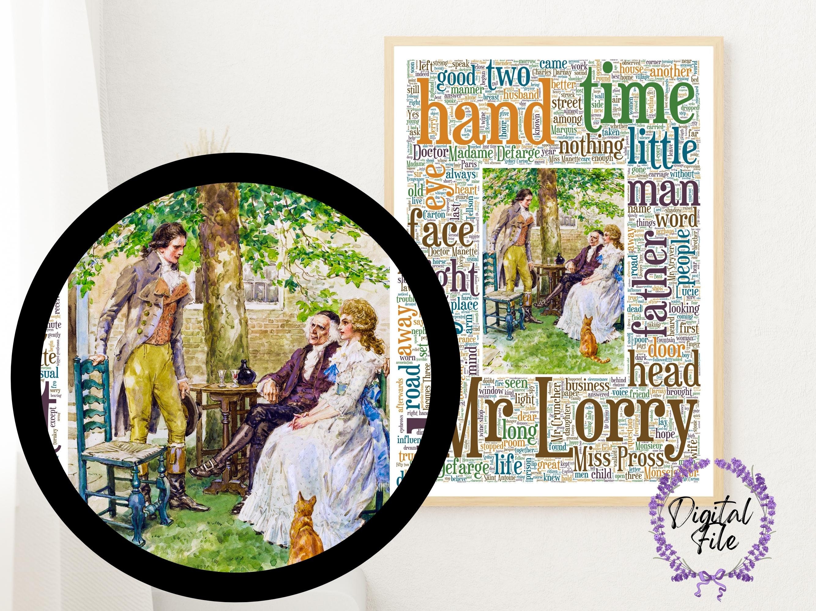 Charles Dickens' A Tale of Two Cities Word Cloud, English Literature ...