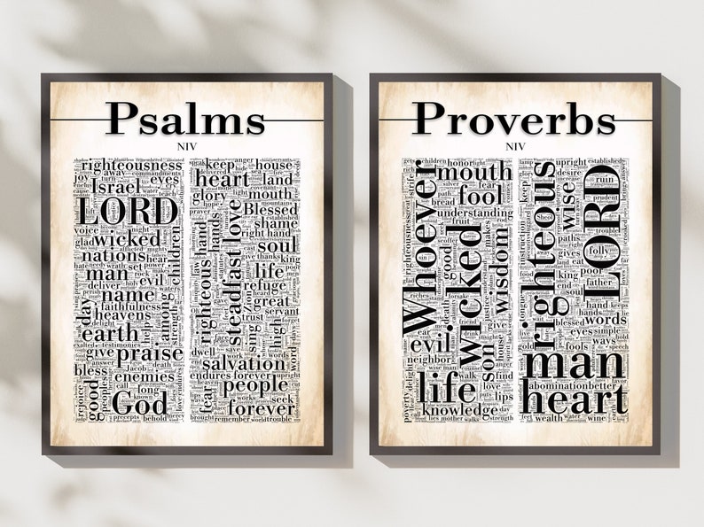 Bible Word Art for Your Favorite Books of the Bible, 6 Printable Word ...