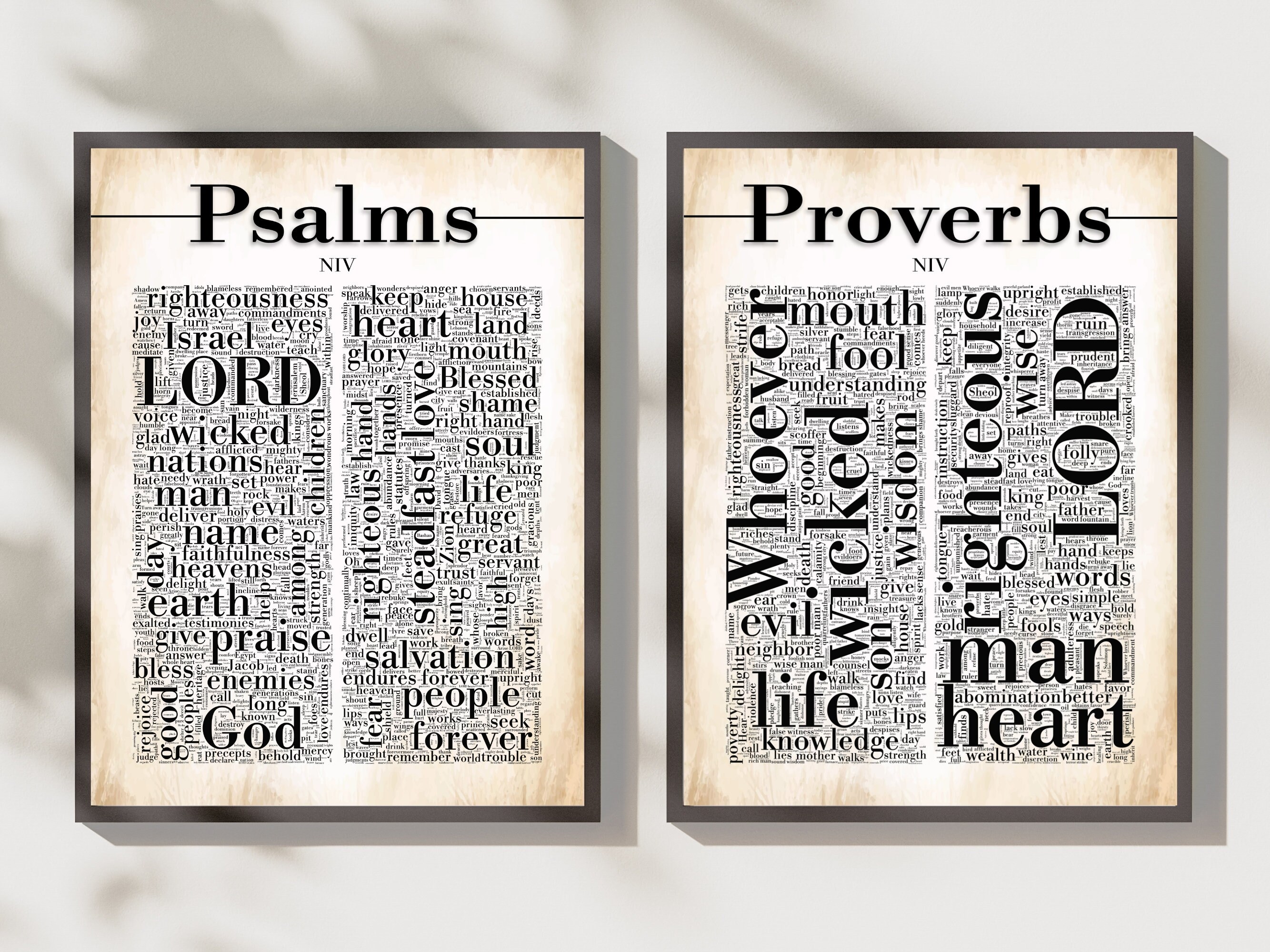 Bible Word Art for Your Favorite Books of the Bible, 6 Printable Word ...