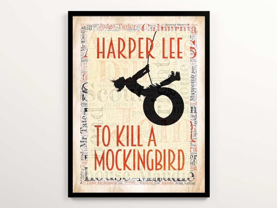 Harper Lee's to Kill a Mockingbird Set of 2 Prints: Book Cover + Word ...