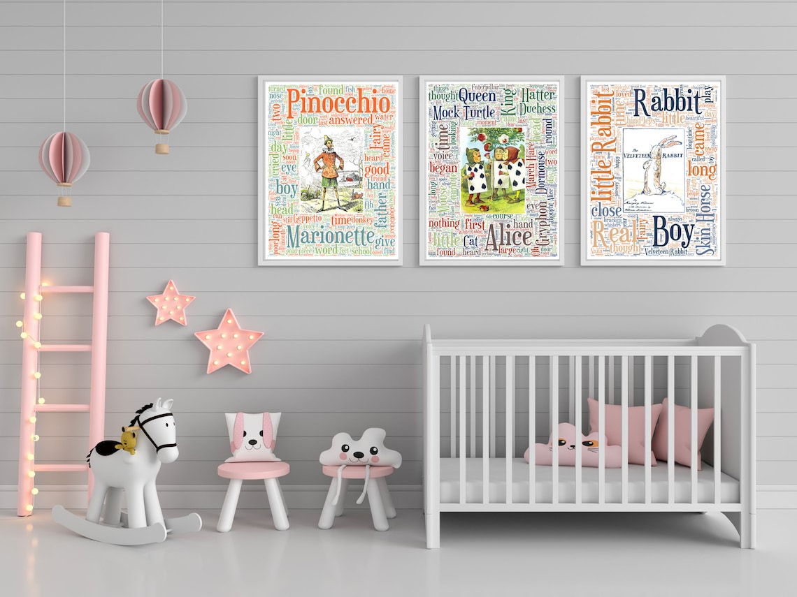The Velveteen Rabbit Word Art Printable Rabbit Nursery Wall - Etsy