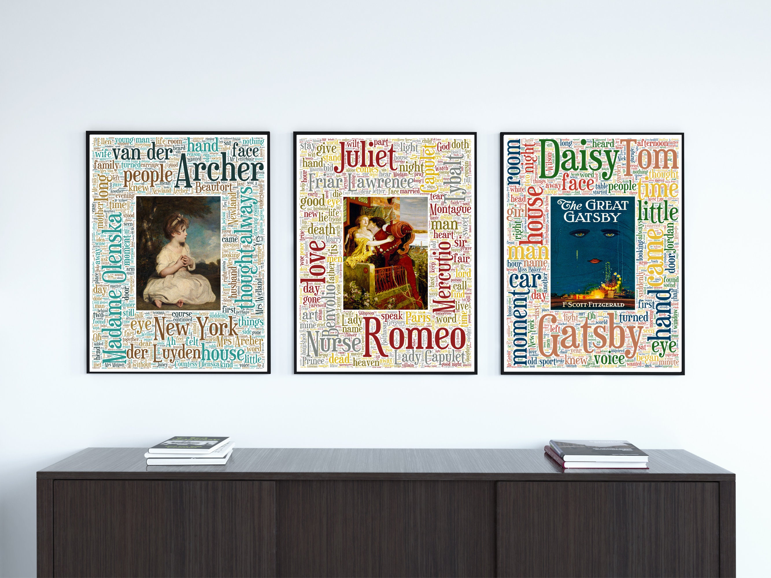 The Great Gatsby Word Art Featuring 2000 Words of the Book F. - Etsy