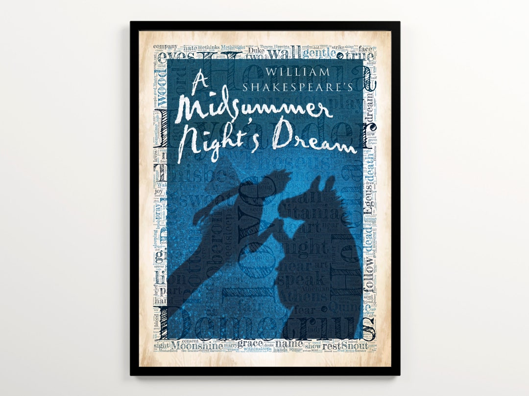 A Midsummer Night's Dream Book Cover Art With 2000 Words of the Book ...