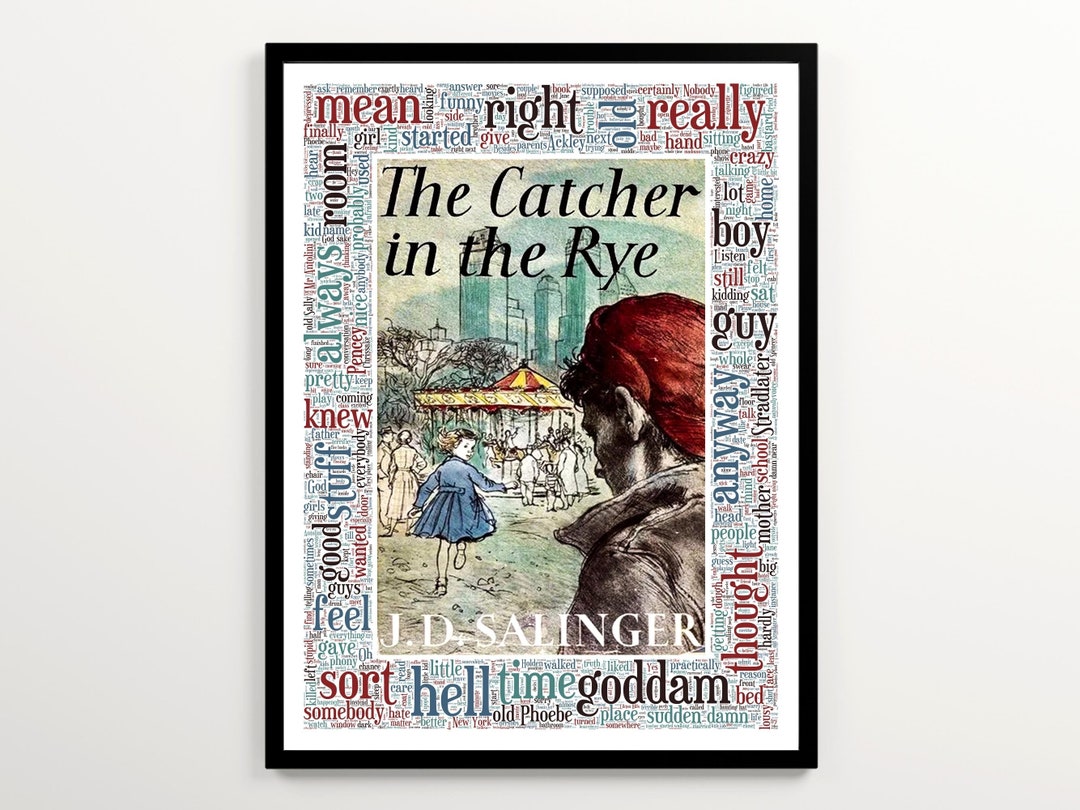 The Catcher in the Rye Cover Art Printable, American Novel Poster ...