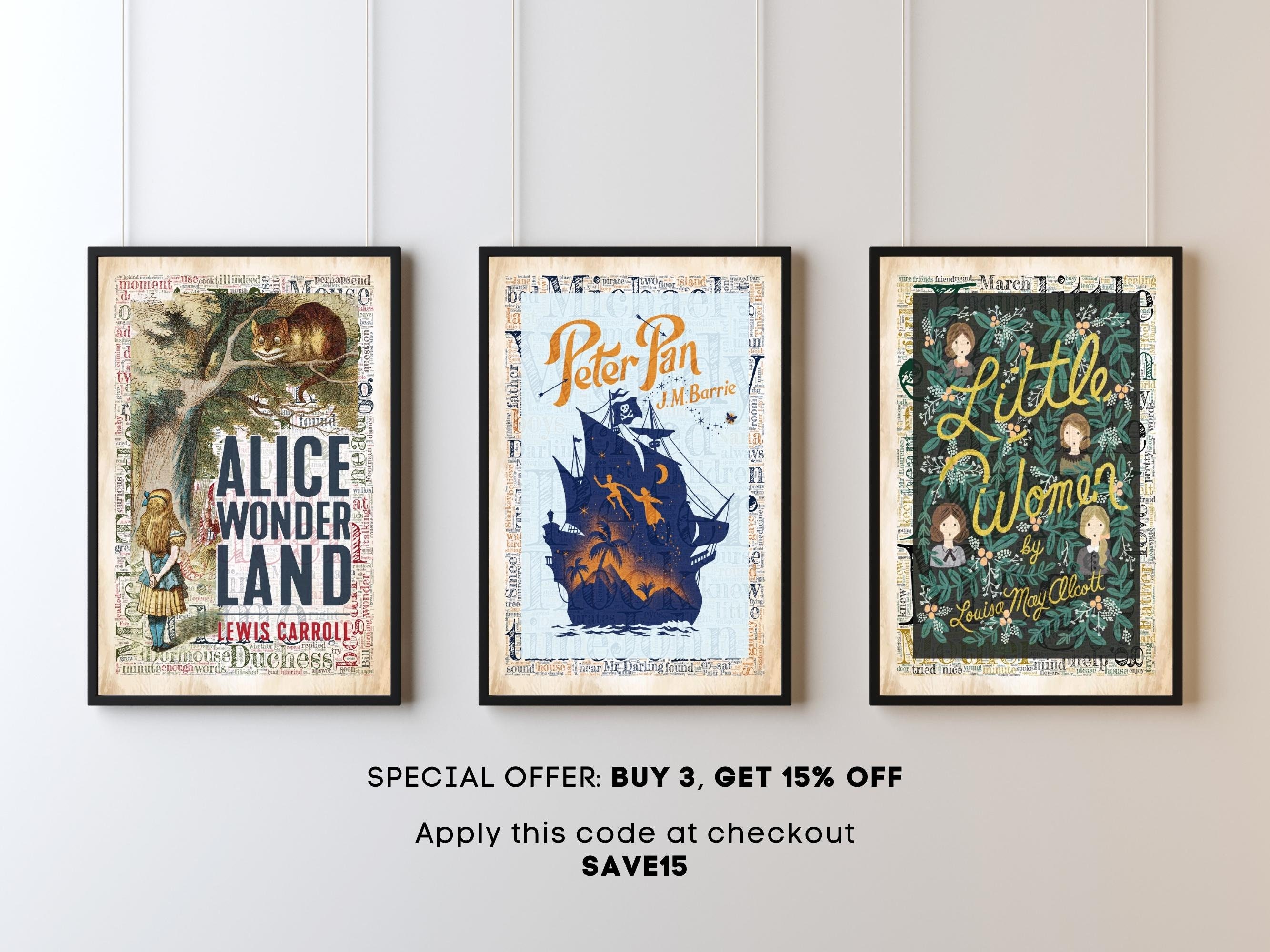 J M Barrie's Peter Pan Book Cover on Peter Pan Word Cloud, Children's ...