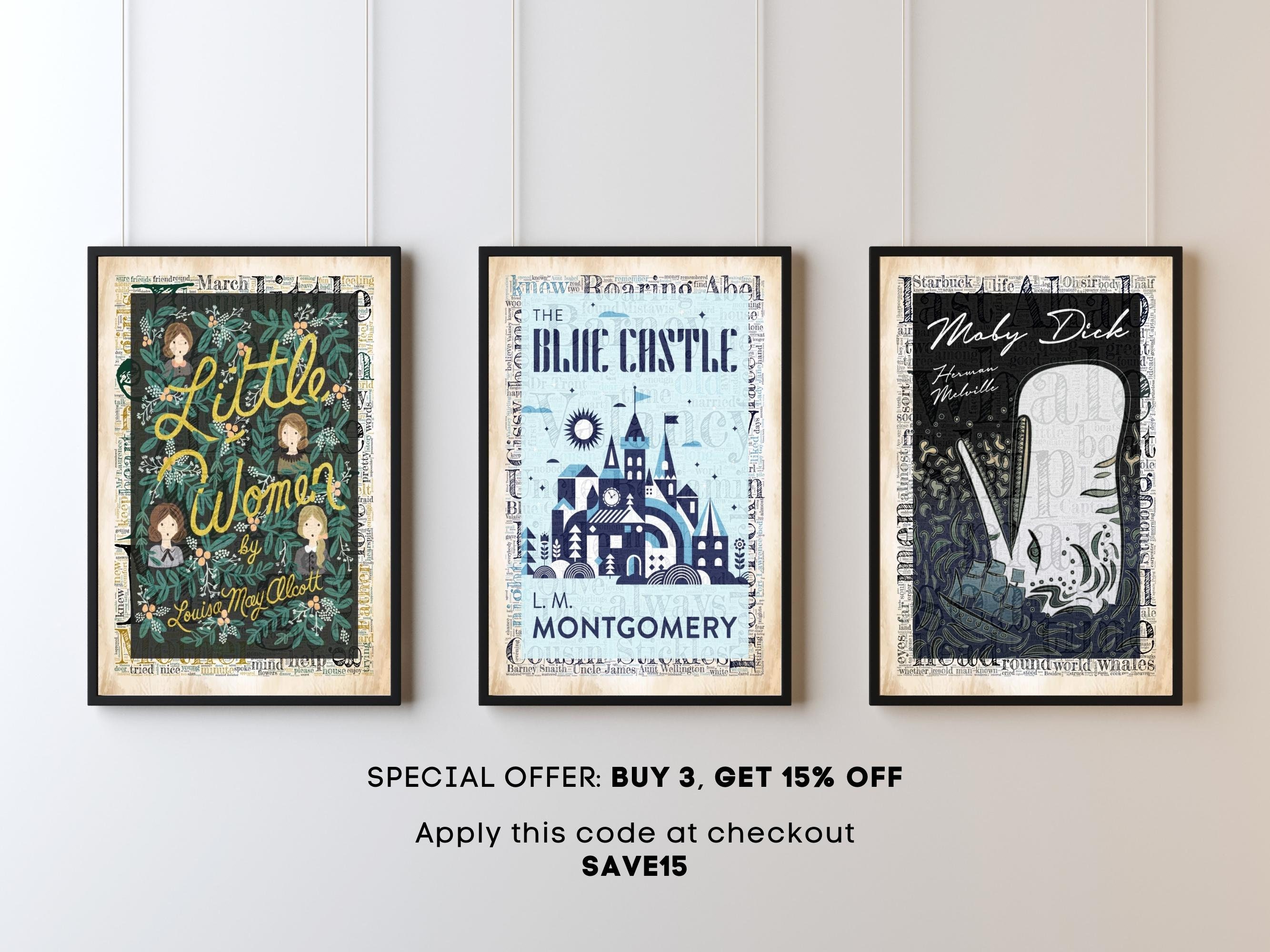 The Blue Castle Book Cover on Vintage Word Cloud Featuring 2000 Most ...