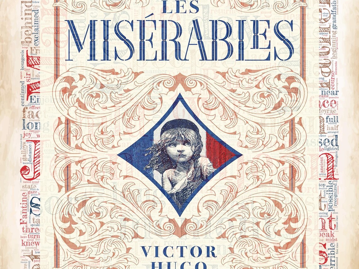 Les Miserables Book Cover & Word Cloud Art Set of 2 Prints - Etsy