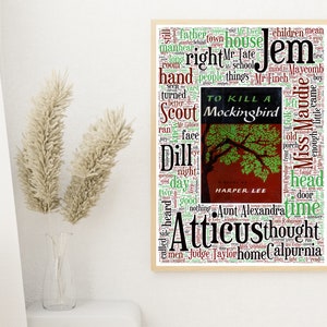 Harper Lee's to Kill a Mockingbird Literary Word Cloud - Etsy