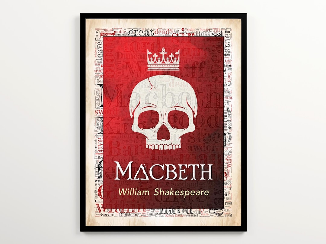 Shakespeare's Macbeth Printable Book Cover on Macbeth Word Cloud, Book ...