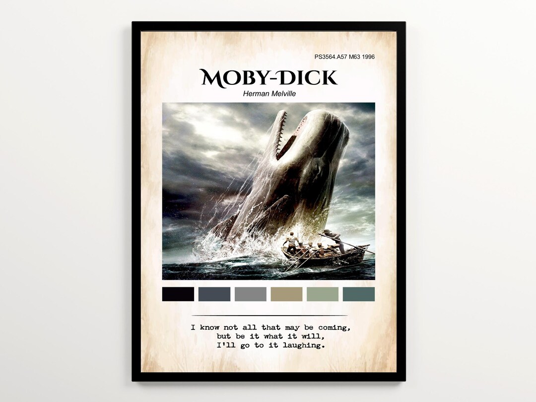 Moby-dick Illustration Print, I Know Not All That May Be Coming Herman ...