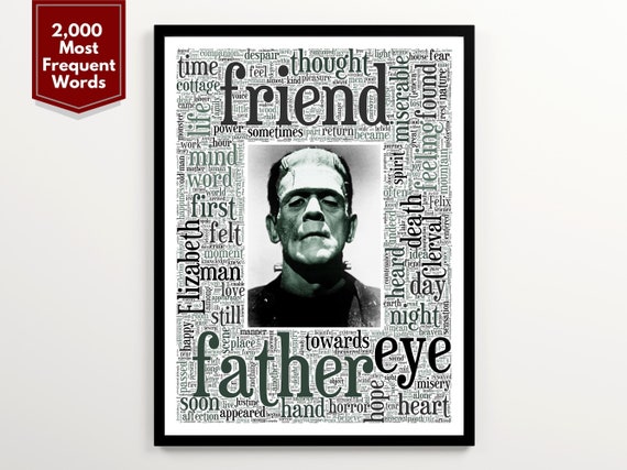 Mary Shelly's Frankenstein Word Cloud Gift for - Etsy