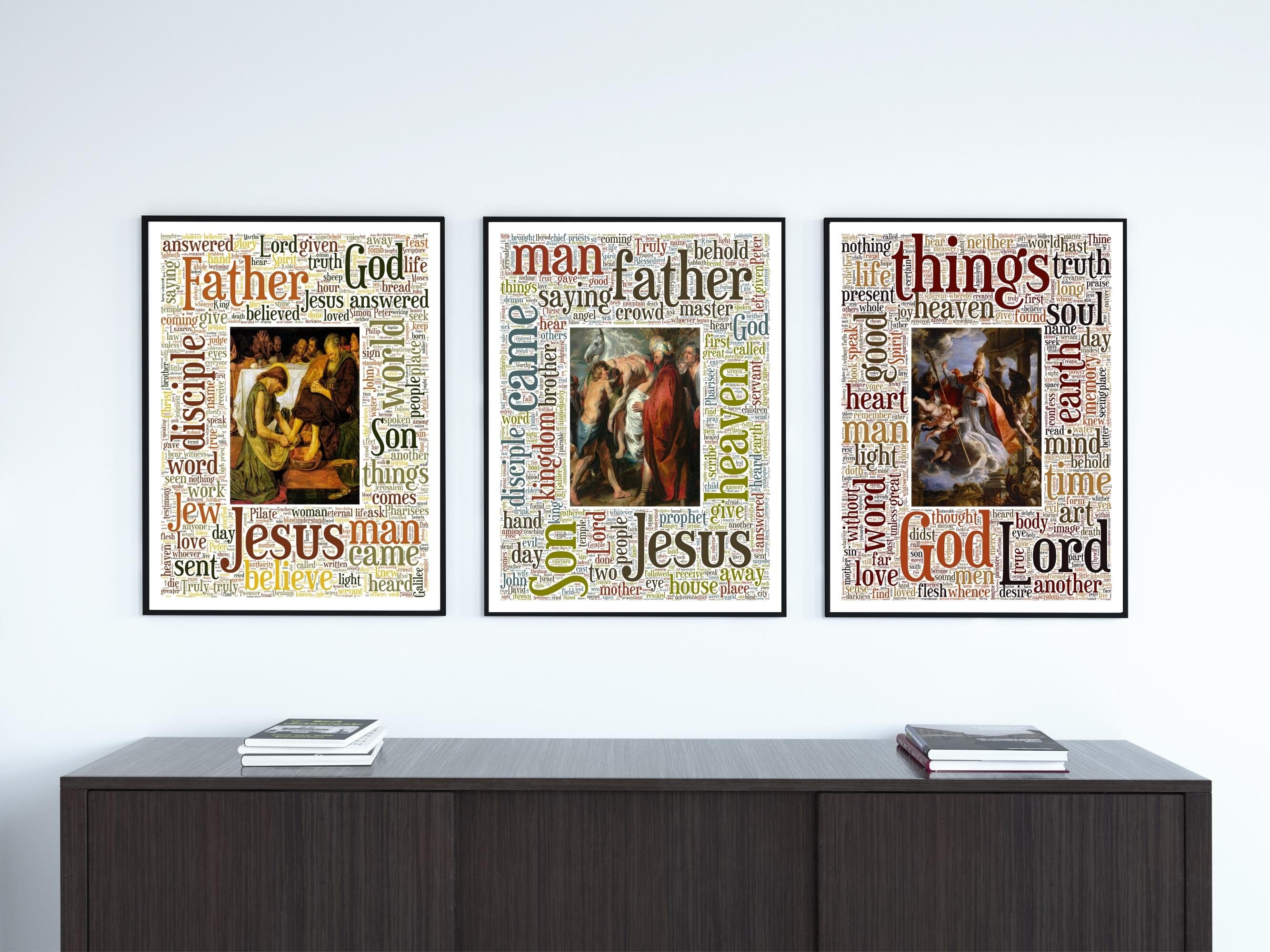 Gospel of Matthew Word Cloud Printable Featuring 2k Most - Etsy