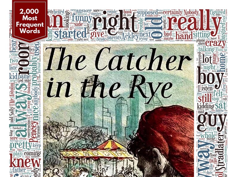 The Catcher in the Rye Cover Art Printable, American Novel Poster ...