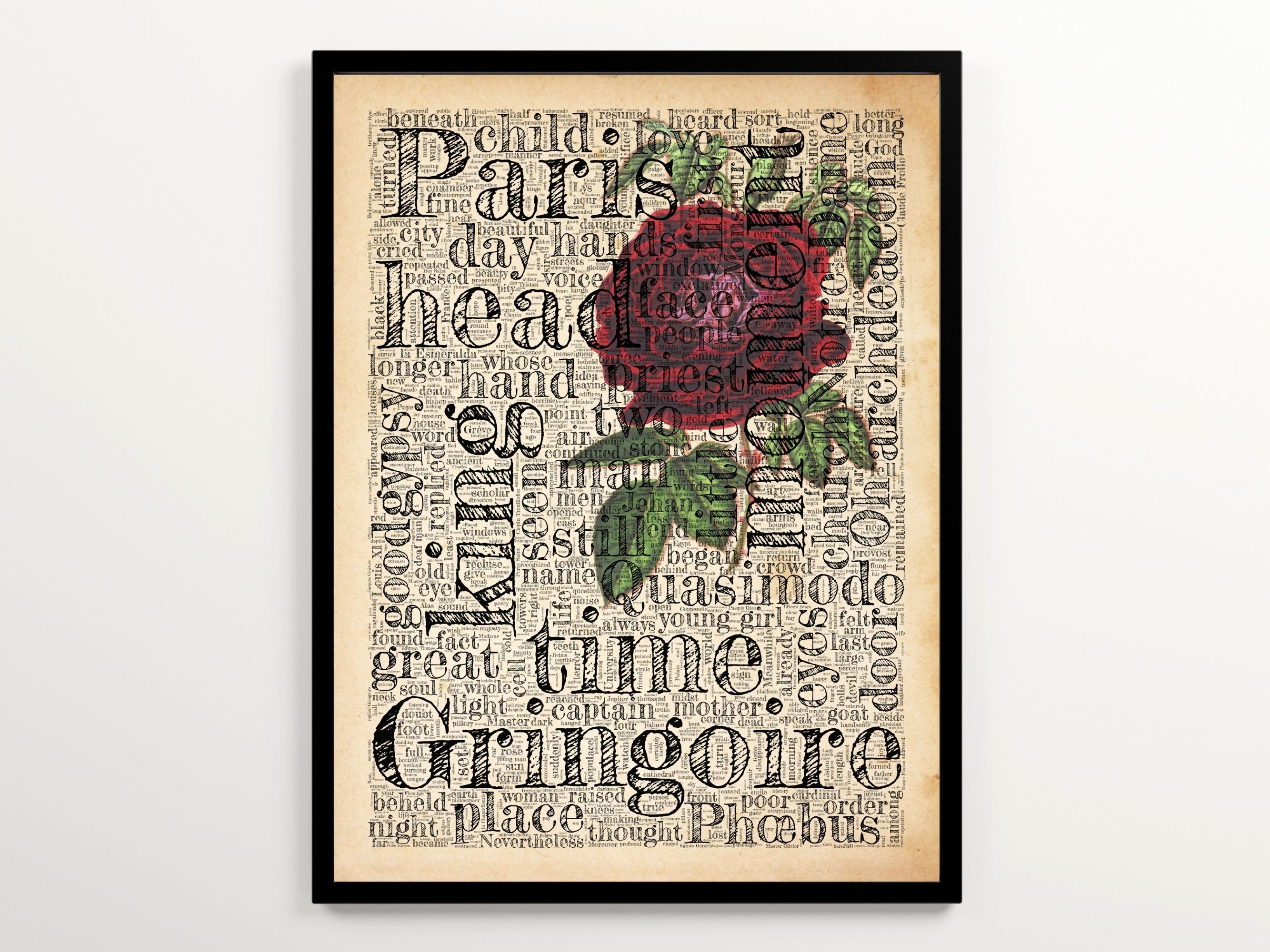 The Hunchback of Notre Dame Vintage Word Cloud Printable - Etsy
