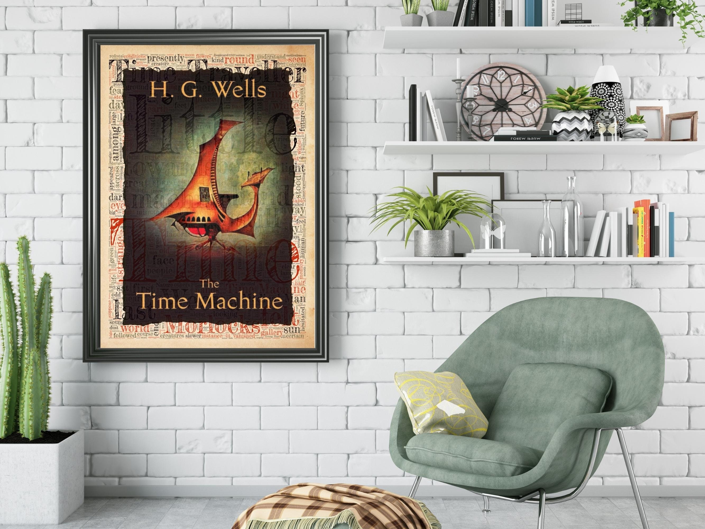 H G Wells' the Time Machine Book Cover on a Vintage Word - Etsy