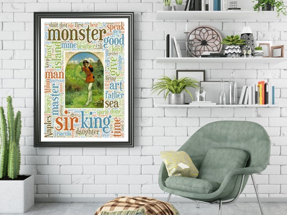 The Tempest Word Cloud Shakespeare Fan Gift English - Etsy UK