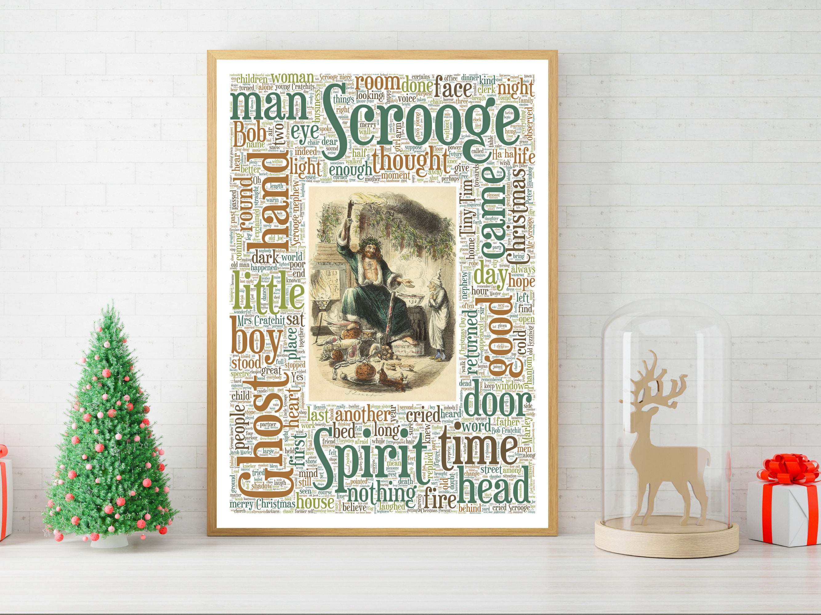Charles Dickens' A Christmas Carol Word Cloud Featuring 2000 Most ...