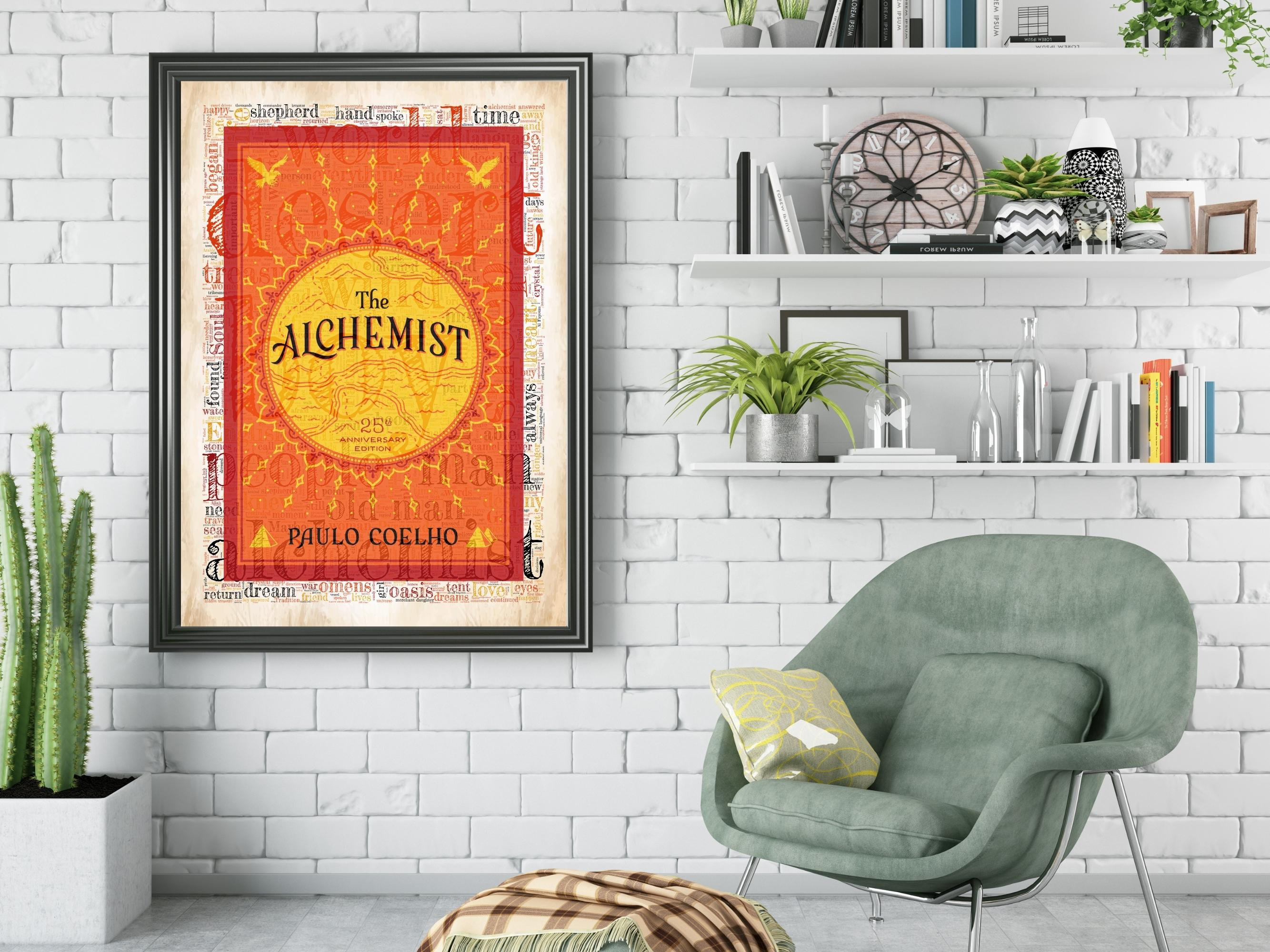 The Alchemist Book Cover Art With 2000 Words of the Book, Set of 2 ...