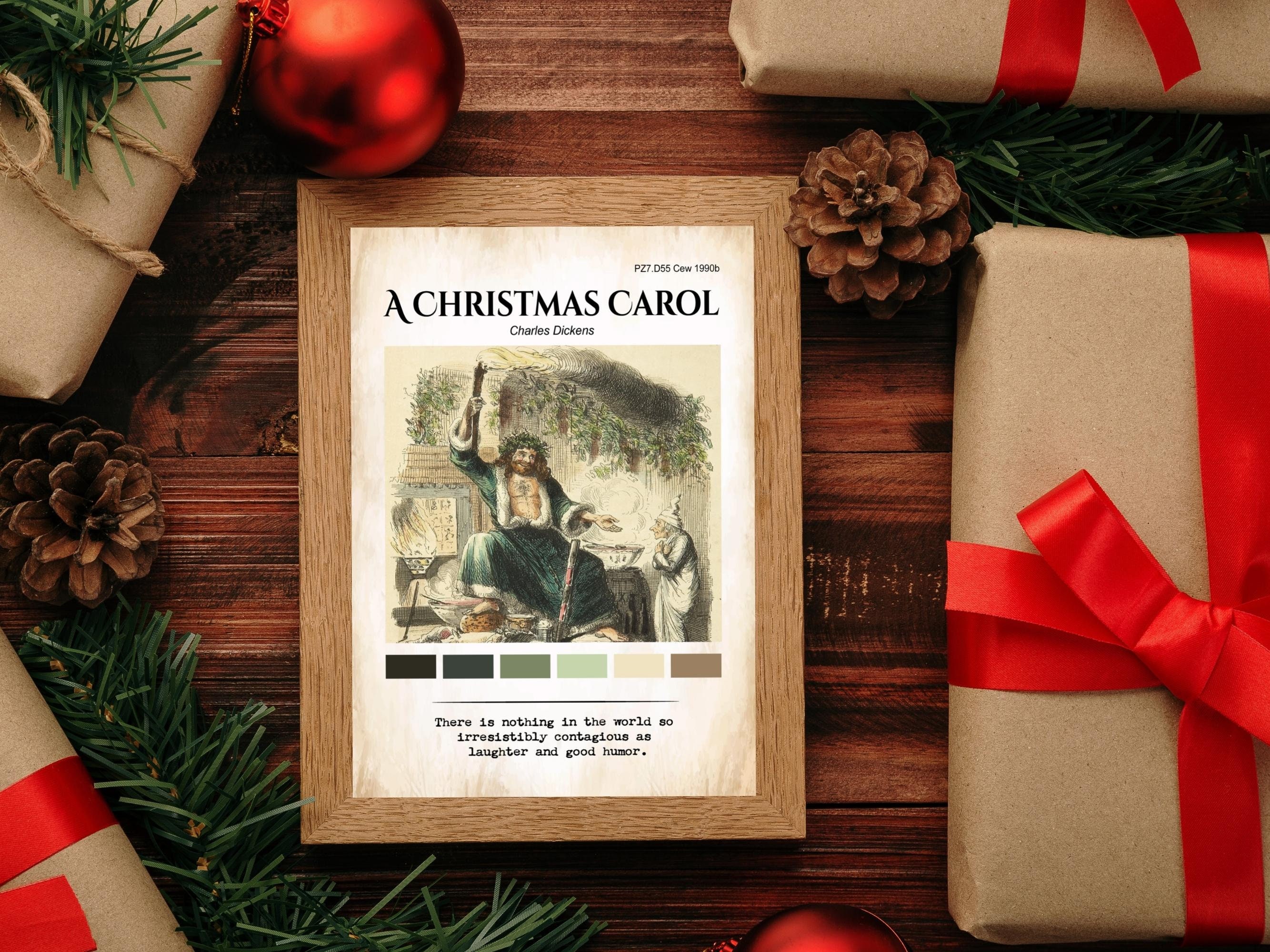 A Christmas Carol Literary Art Print, Christmas Gift for Charles ...