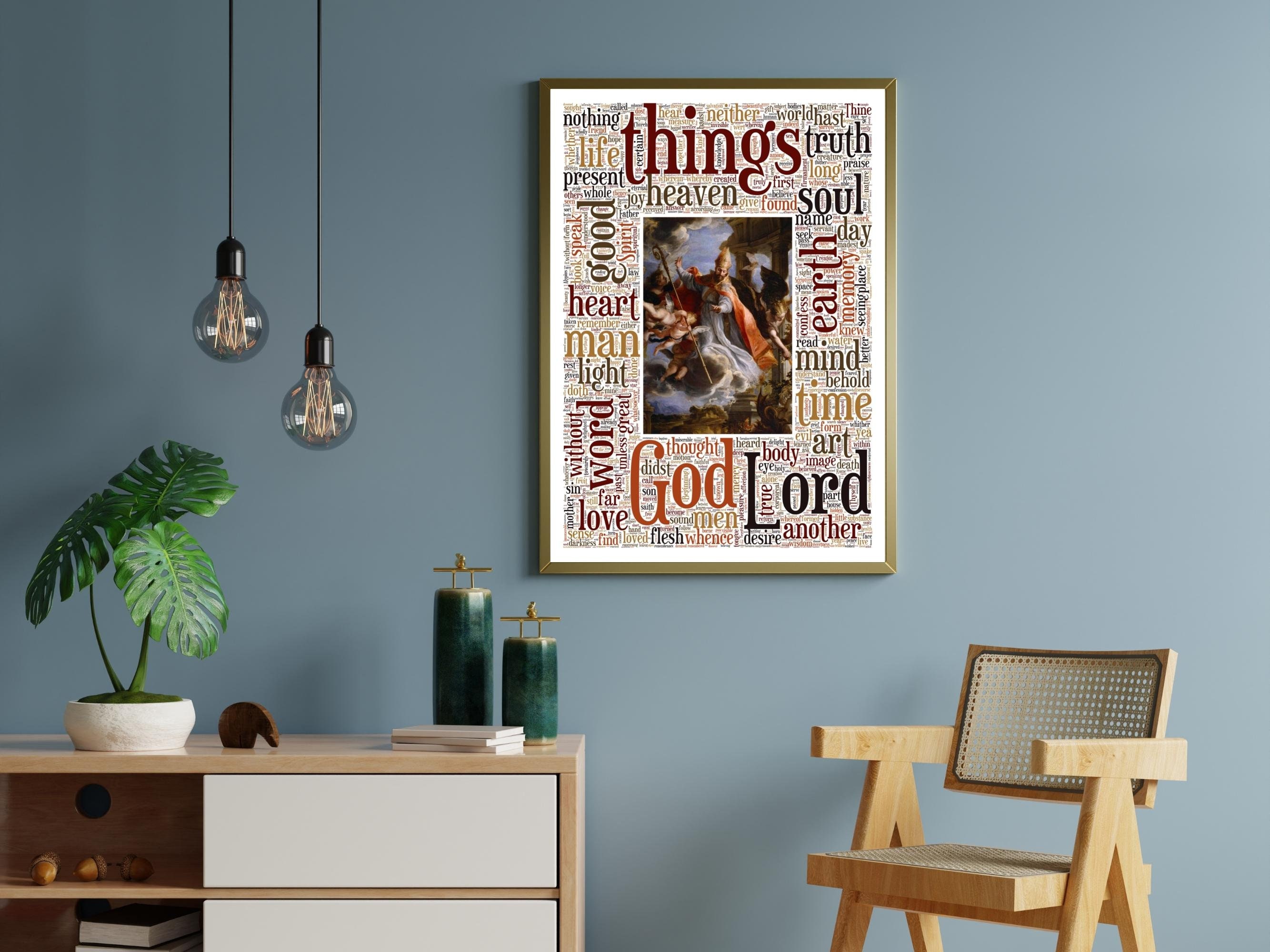 Confessions of St. Augustine Word Cloud, St. Augustine Illustration ...