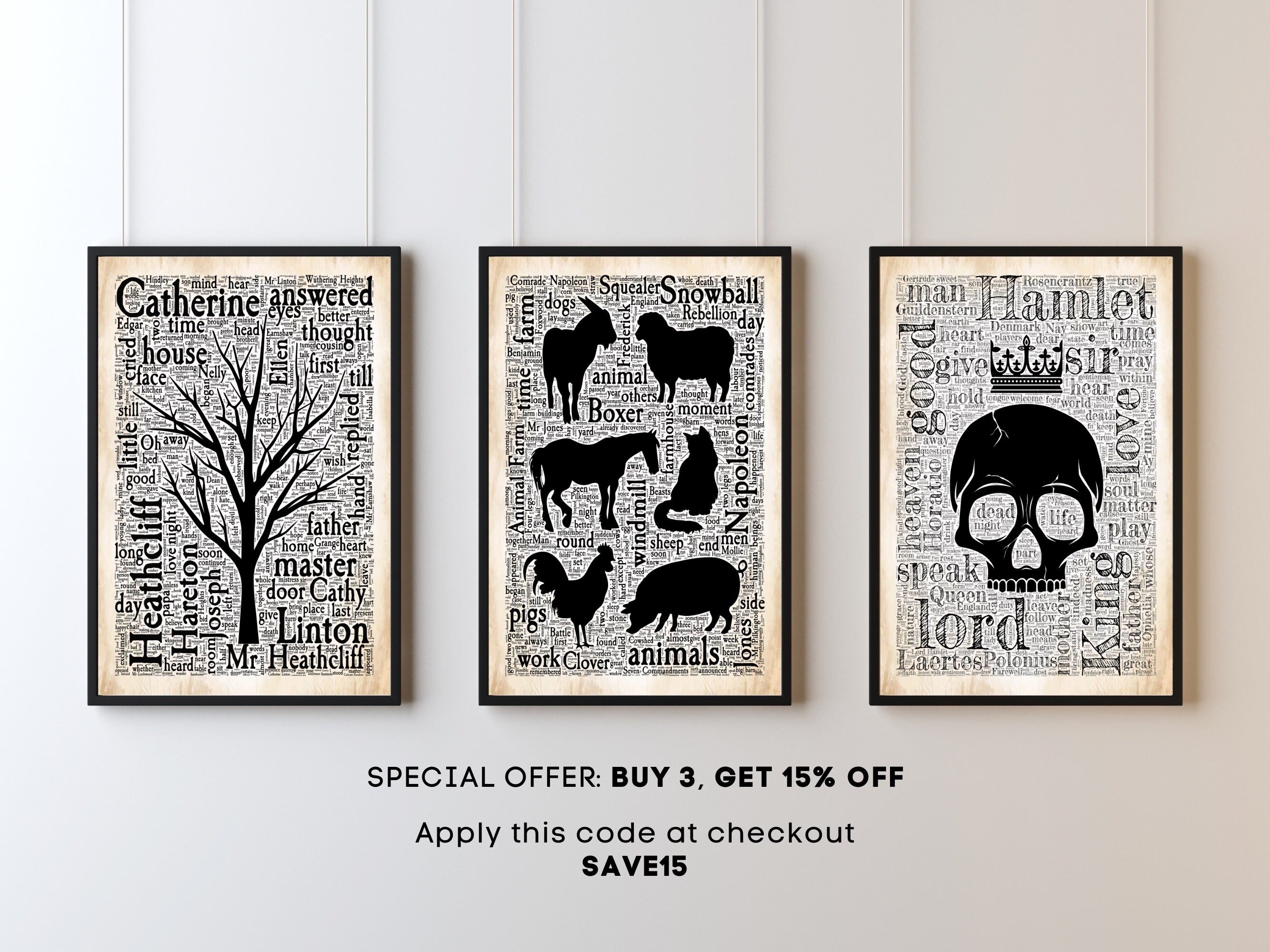 George Orwell Animal Farm Vintage Word Cloud Featuring 2000 Words of ...