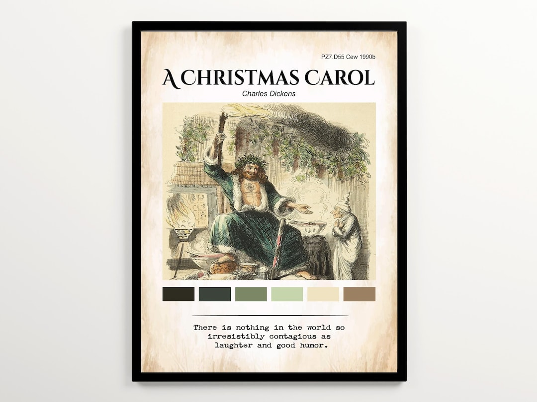 A Christmas Carol Literary Art Print, Christmas Gift for Charles ...