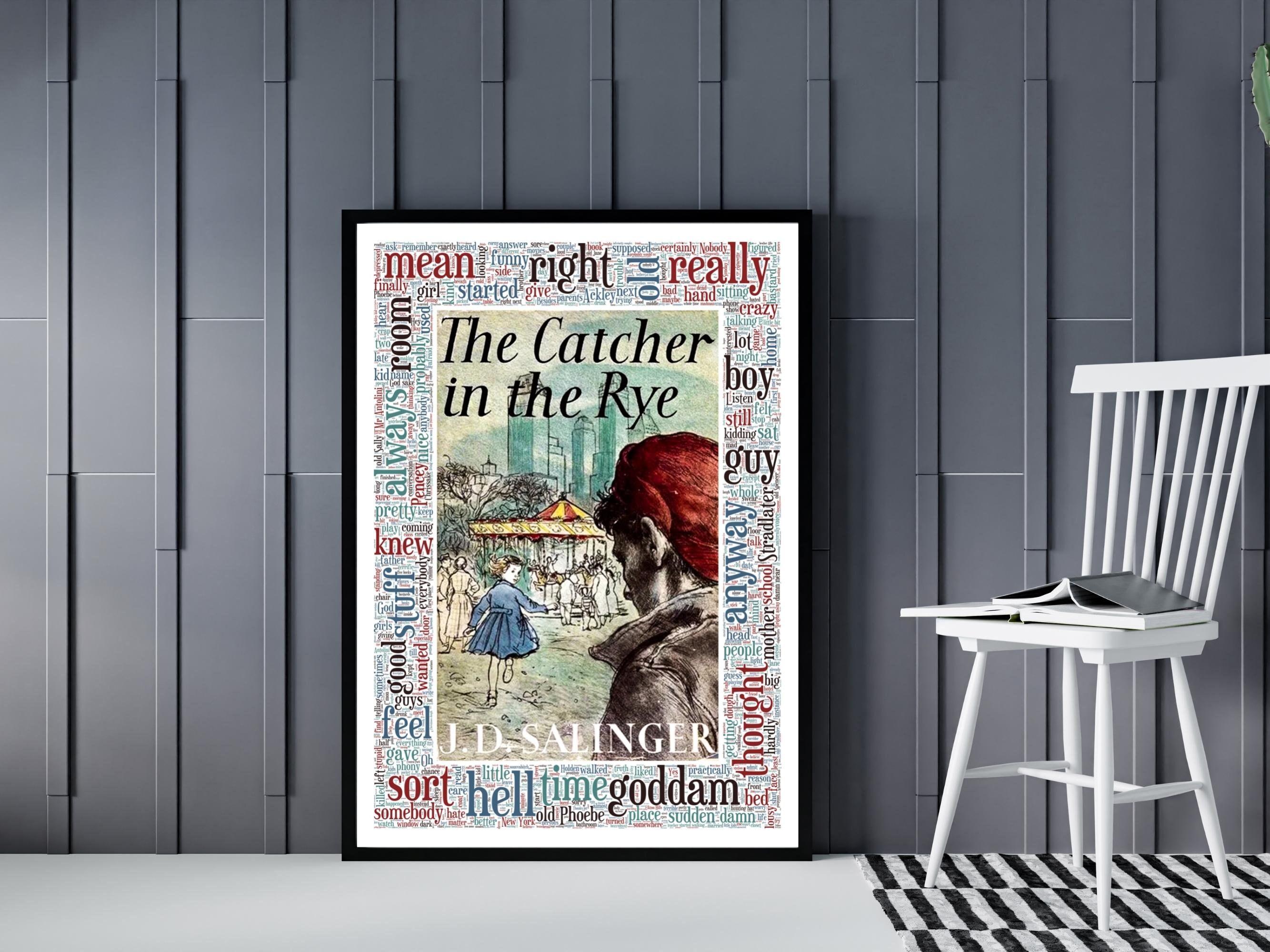 The Catcher in the Rye Cover Art Printable, American Novel Poster ...