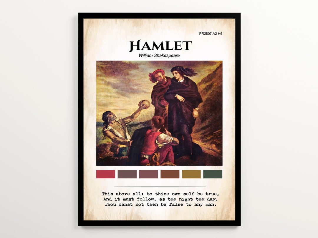 Shakespeare's Hamlet Wall Art Print, English Classroom Decor, Bookish ...