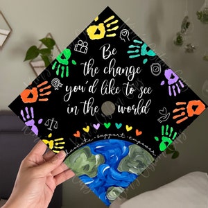 MSW Social Work Social Worker Printed Premade Graduation Cap Printed ...