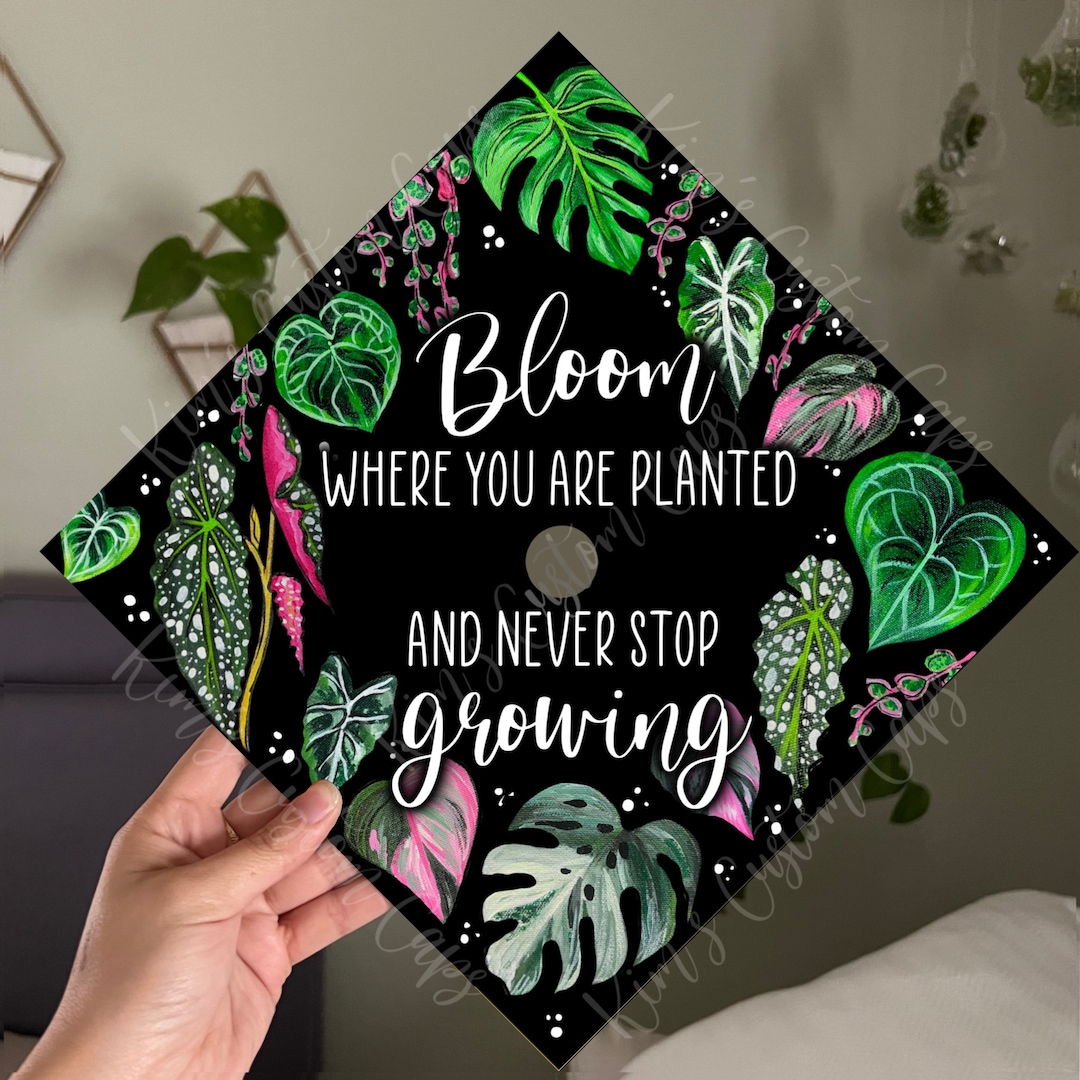 Plant Themed Graduation Cap Printed Cap Topper - Etsy