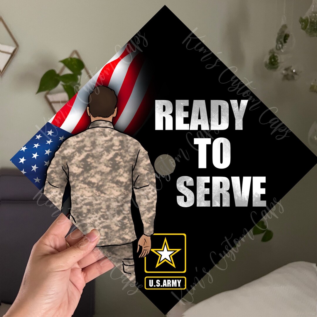 Army Military ROTC Printed Graduation Cap Topper - Etsy