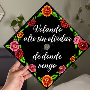 Floral Spanish Printed Graduation Cap Topper - Etsy