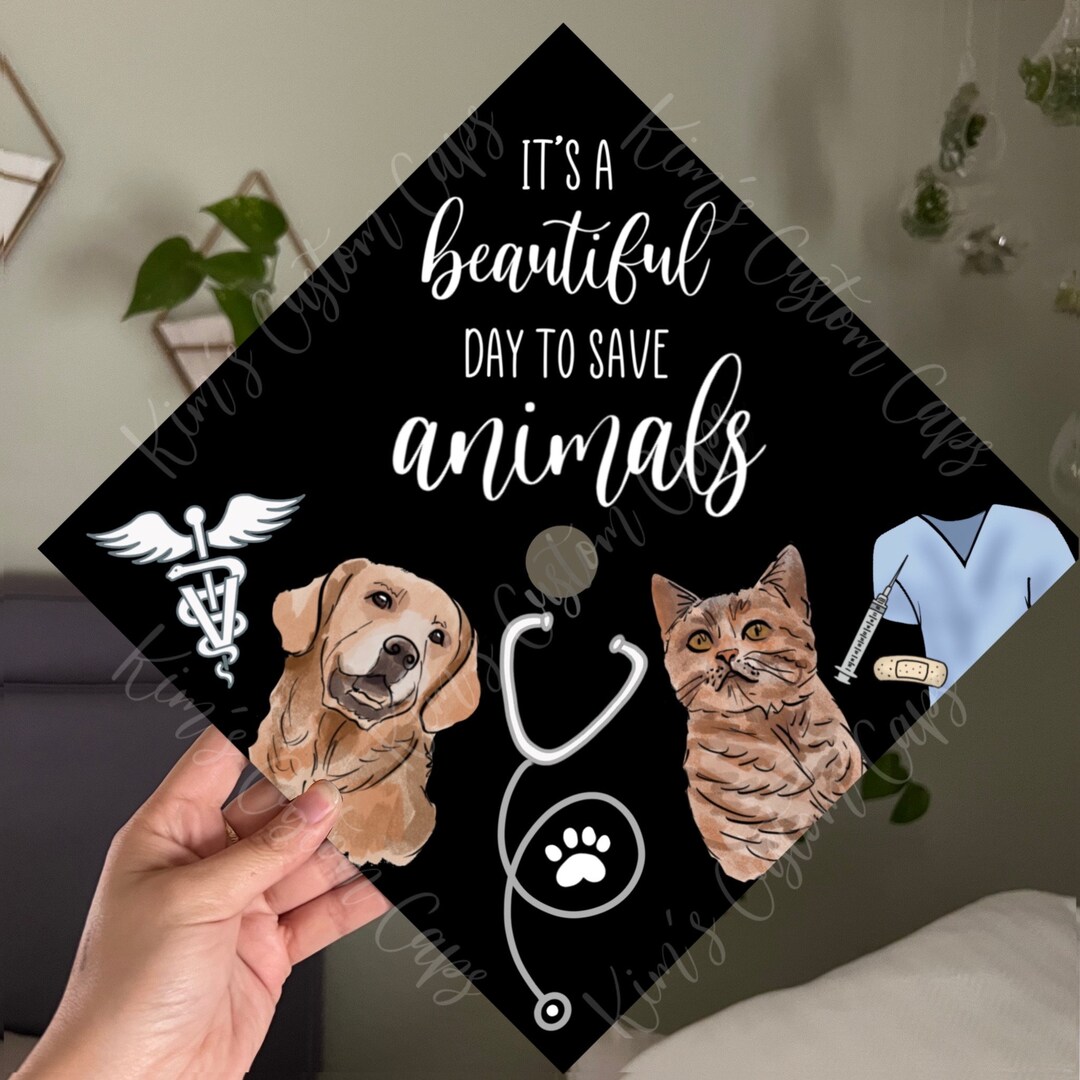 Veterinary Vet Tech Graduation Cap Topper - Etsy