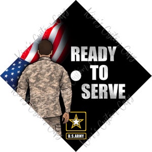 Army Military ROTC Printed Graduation Cap Topper - Etsy