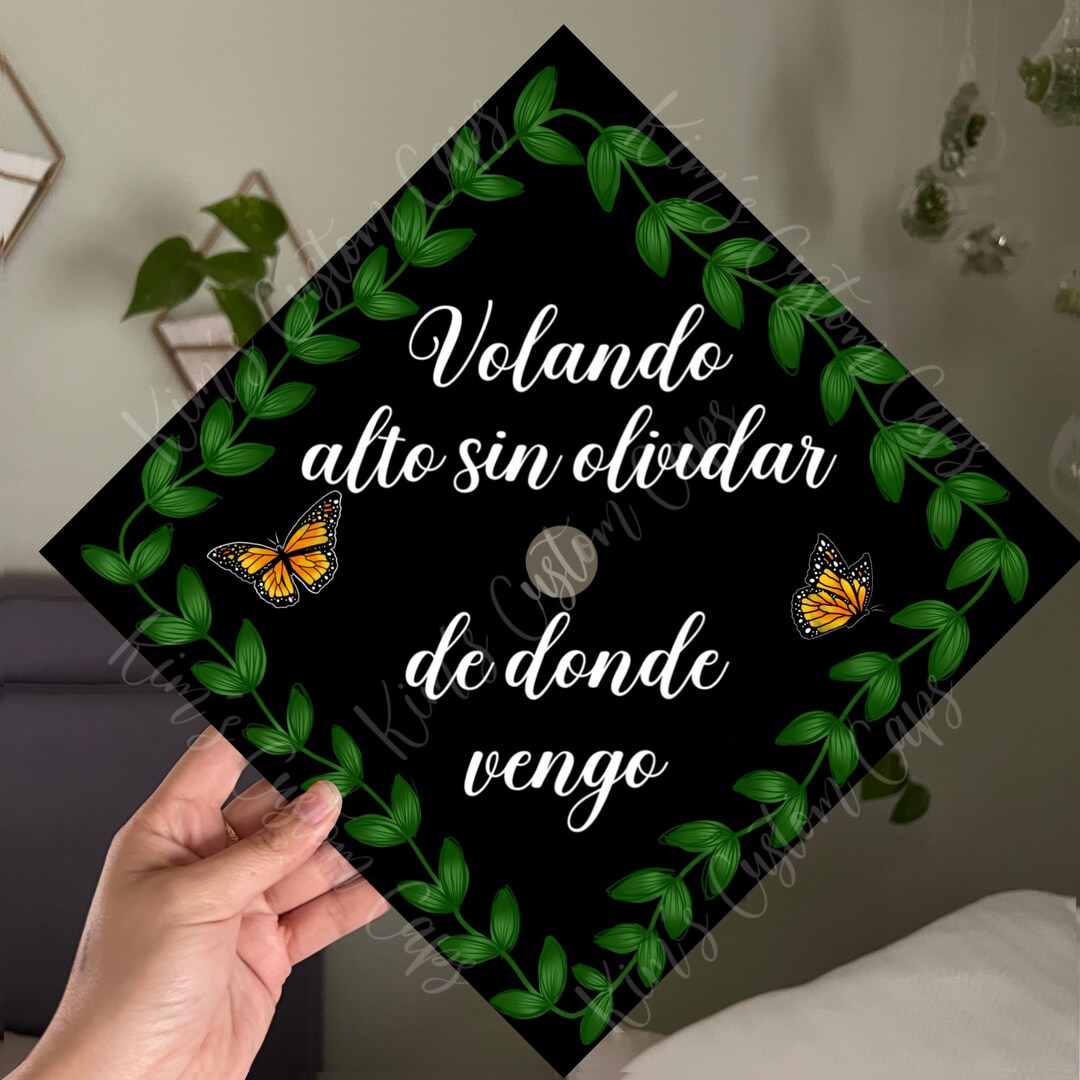 Floral Spanish Printed Graduation Cap Topper - Etsy