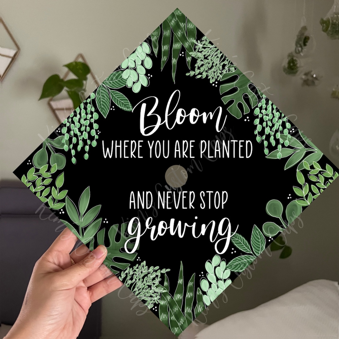 Plant Themed Graduation Cap Printed Cap Topper - Etsy