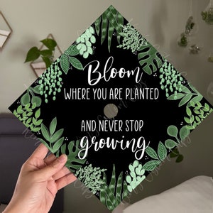 Plant Themed Graduation Cap Printed Cap Topper - Etsy