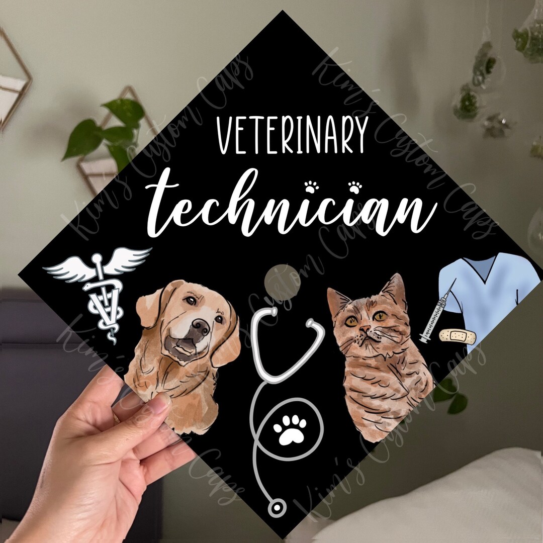 Veterinary Vet Tech Graduation Cap Topper - Etsy