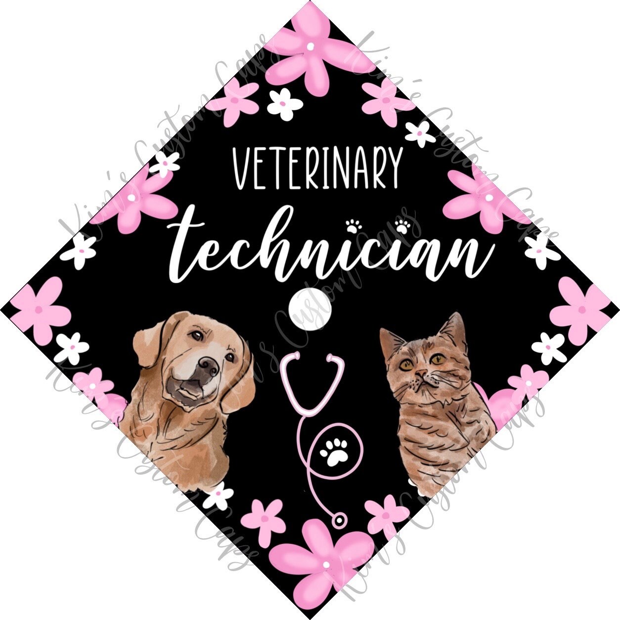Veterinary Vet Tech Graduation Cap Topper - Etsy