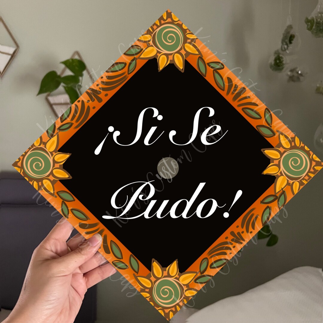 Mexican Pottery Barro Themed Graduation Cap Spanish Printed Cap Topper ...