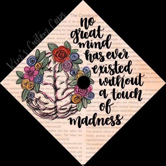 Psychology Brain Graduation Cap Printed Topper - Etsy