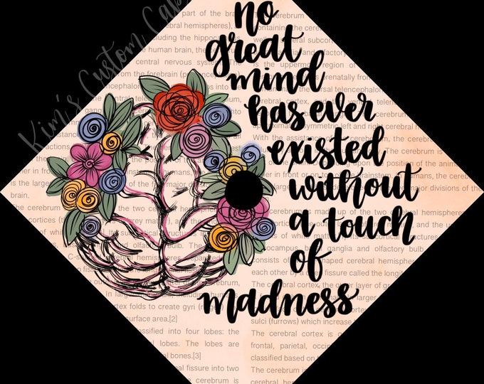 Psychology Brain Graduation Cap Printed Cap Topper - Etsy