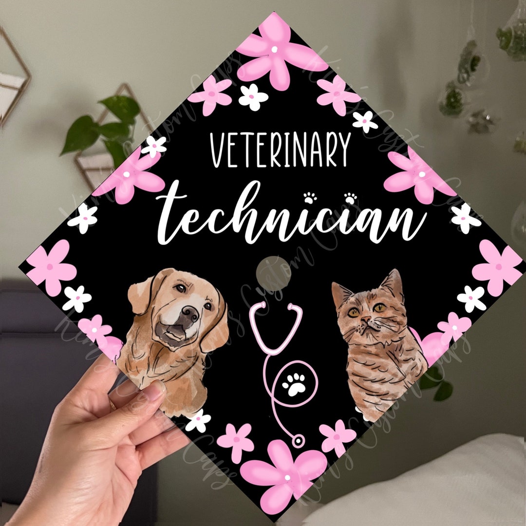 Veterinary Vet Tech Graduation Cap Topper - Etsy