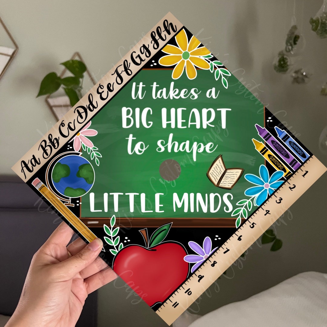 Teacher Education Graduation Cap Printed Cap Topper - Etsy