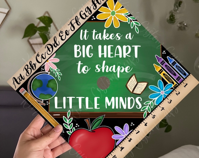 Teacher Education Graduation Cap Printed Cap Topper - Etsy