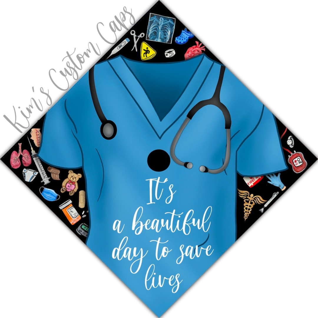 Nurse Nursing Student Medical Doctor Graduation Cap Printed - Etsy