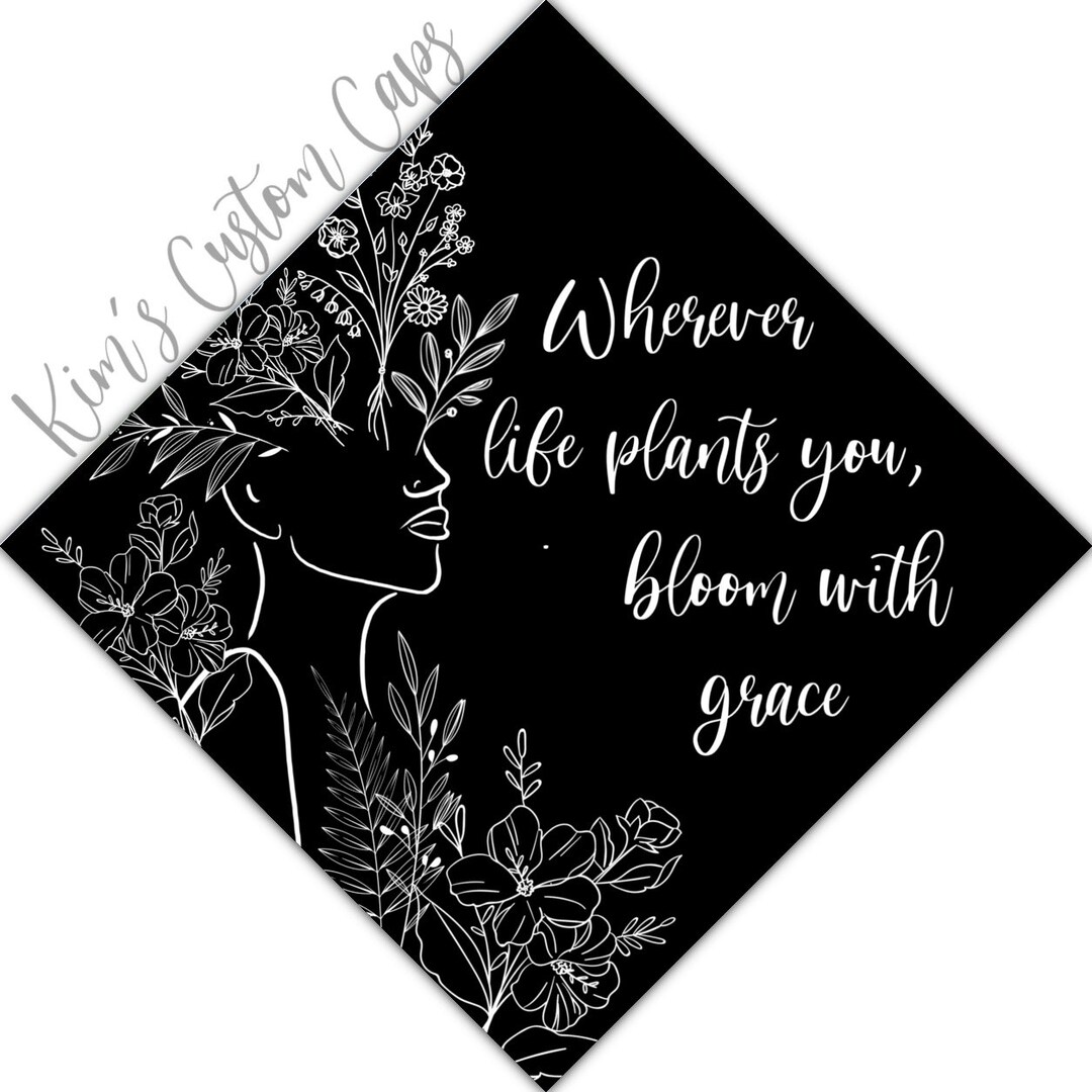 Plant Themed Graduation Cap Printed Cap Cover Design - Etsy