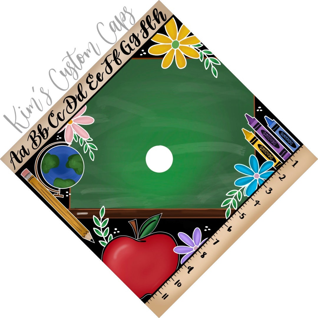 Teacher Classroom Graduation Cap Custom Quote Cap Topper Elementary ...