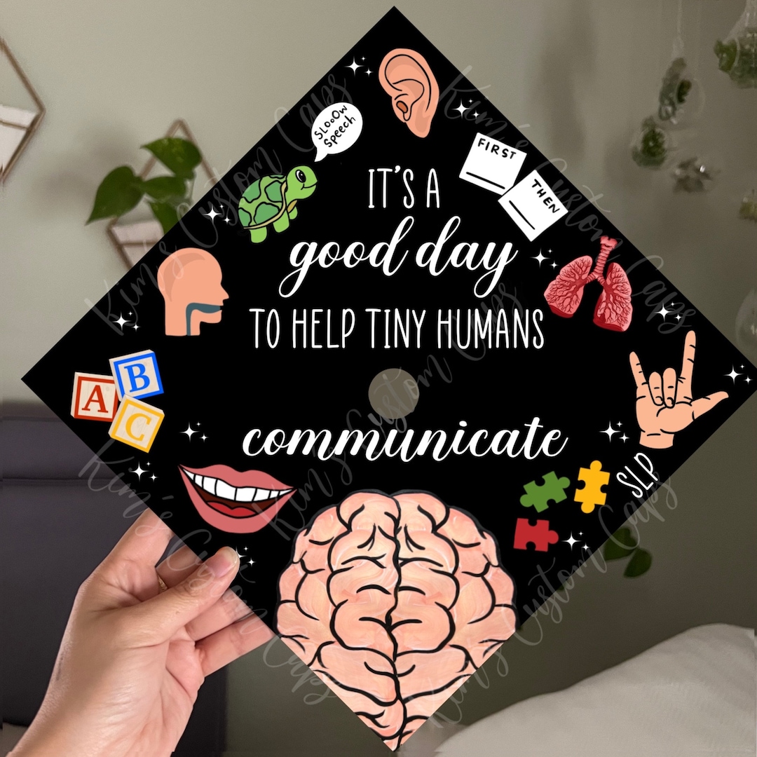 SLP Speech Language Pathologist Printed Graduation Cap Topper - Etsy